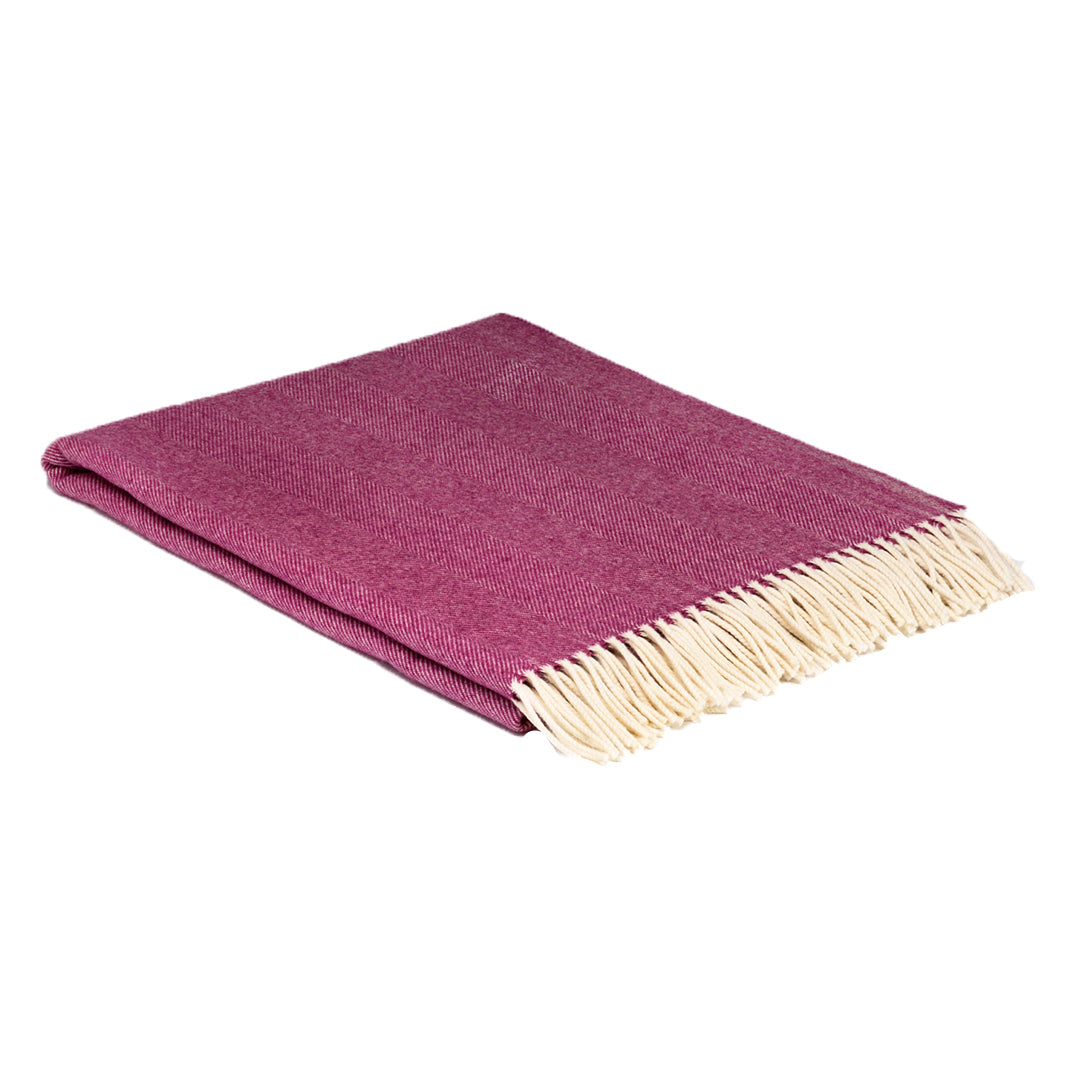 Mulberry Pink Merino Lambswool Throw – Wool Blankets and Throws